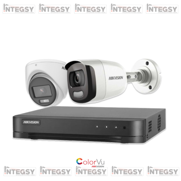 Kit vidéosurveillance Hikvision COLORVU 5MP 2 Cameras et XVR - Integsy ...